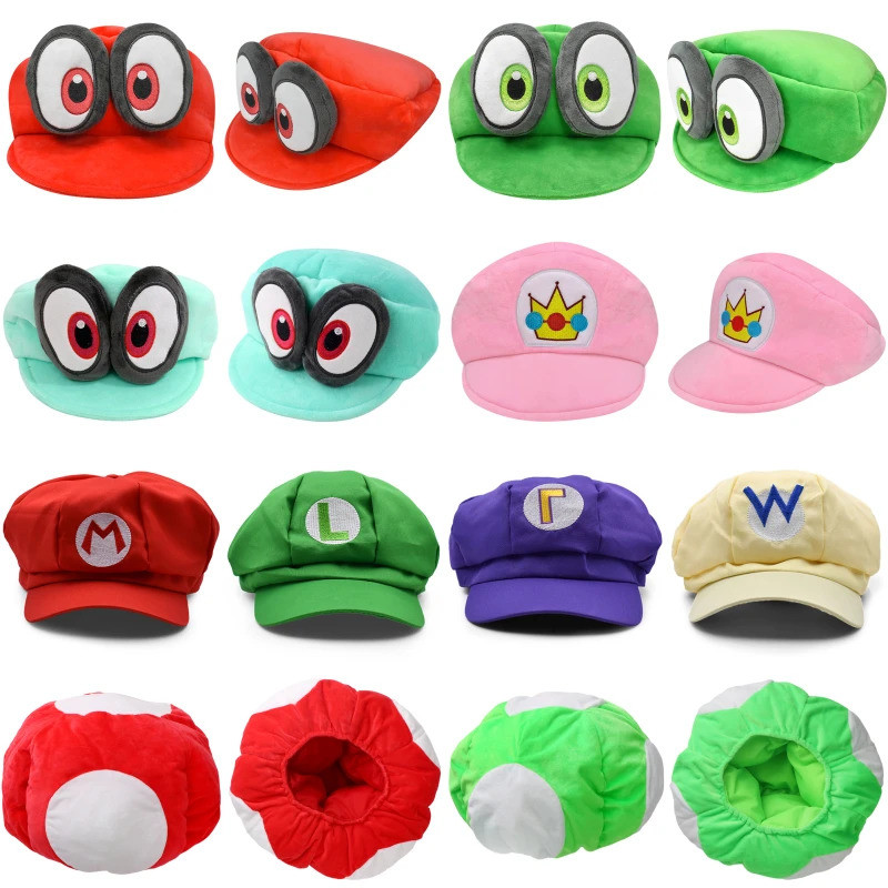 Embroidered Baseball Cap for Children and Adults, Mario Bros Plush Cap ...