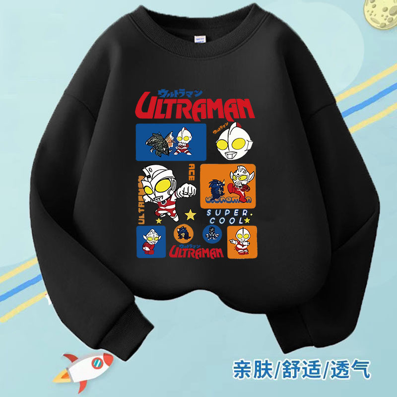Budak lelaki sweater kanak-kanak 2024 Ultraman kemeja lengan panjang ...