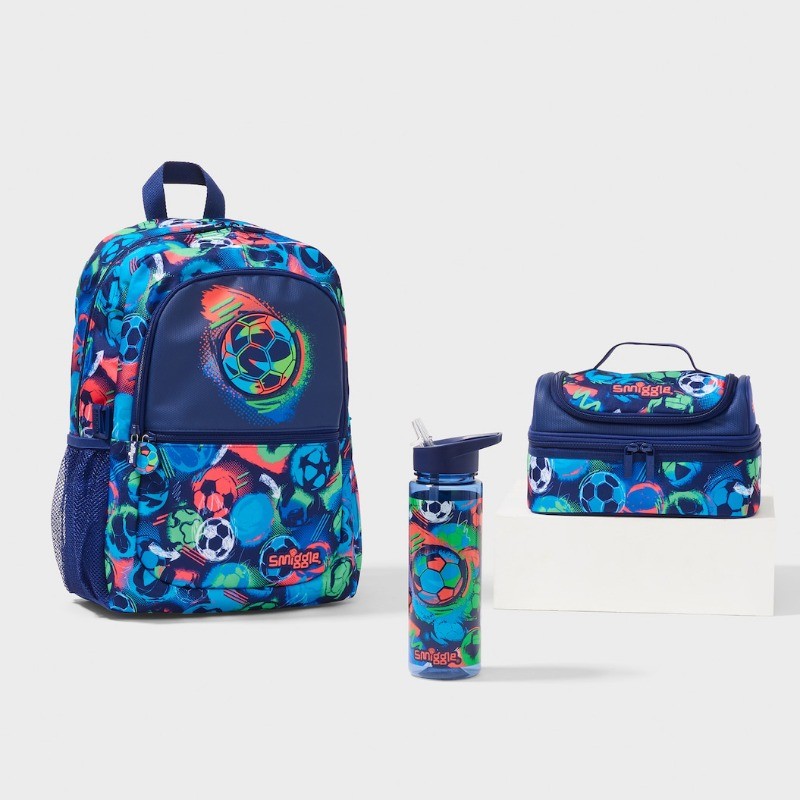 Australia smiggle Colorful Football Large Size School Bag Lunch Bag Pen ...