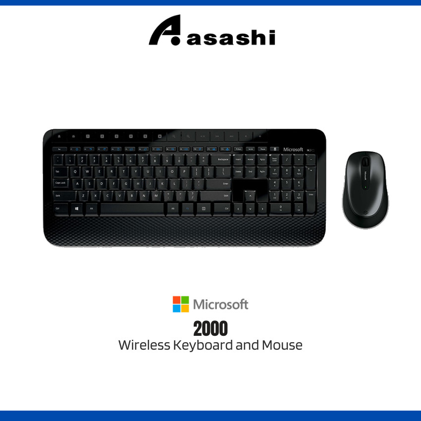 Microsoft 2000 Wireless Desktop Keyboard Mouse Combo with BlueTrack ...