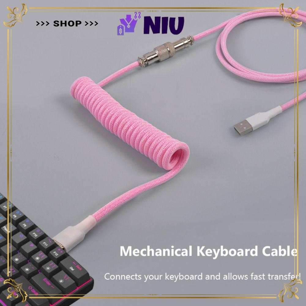 NIU USB Keyboard Wire, Detachable Mechanical Keyboard Coiled Cable ...