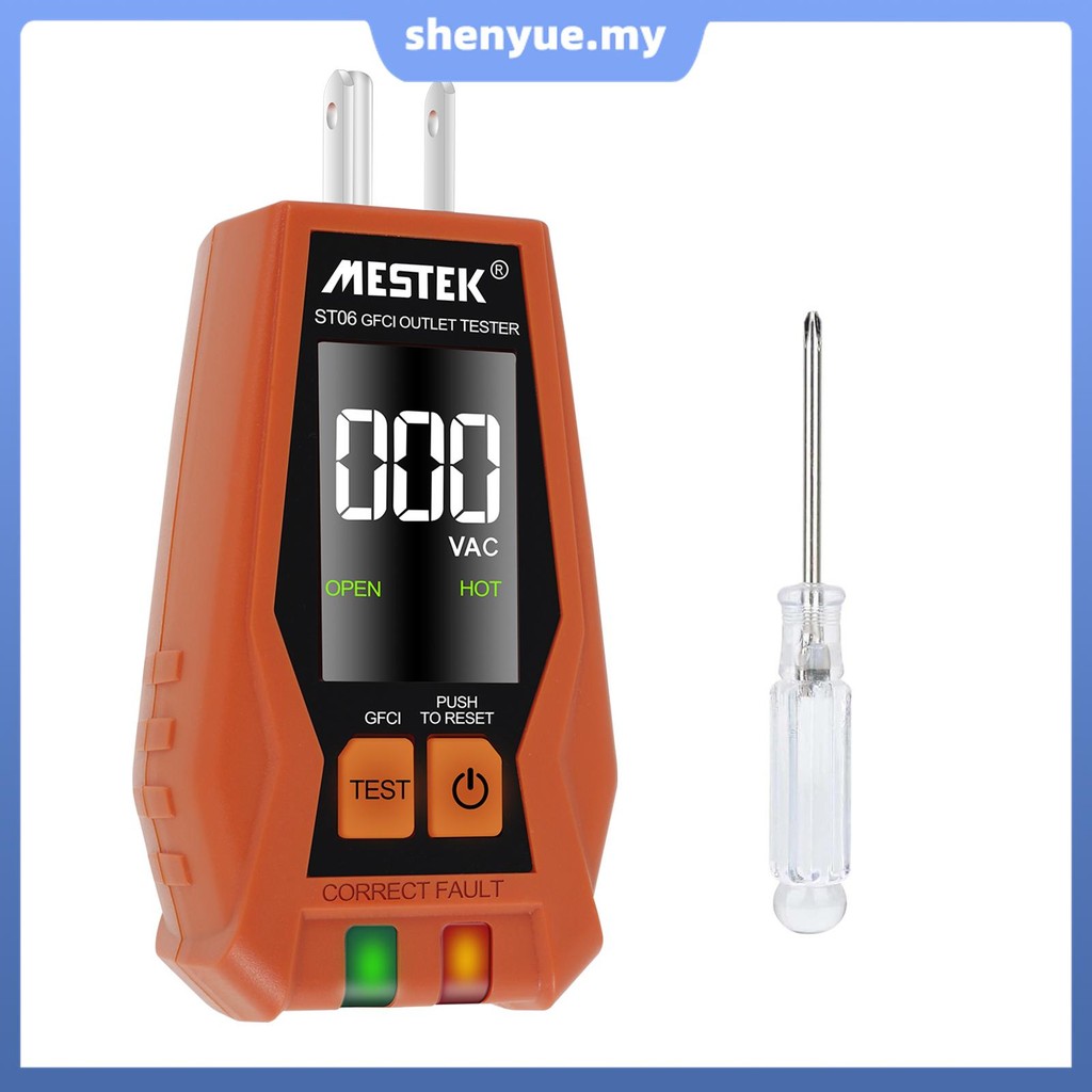 Electrical Outlet Tester 7 Inch Display 3-Wire Circuit Tester Easy Read ...