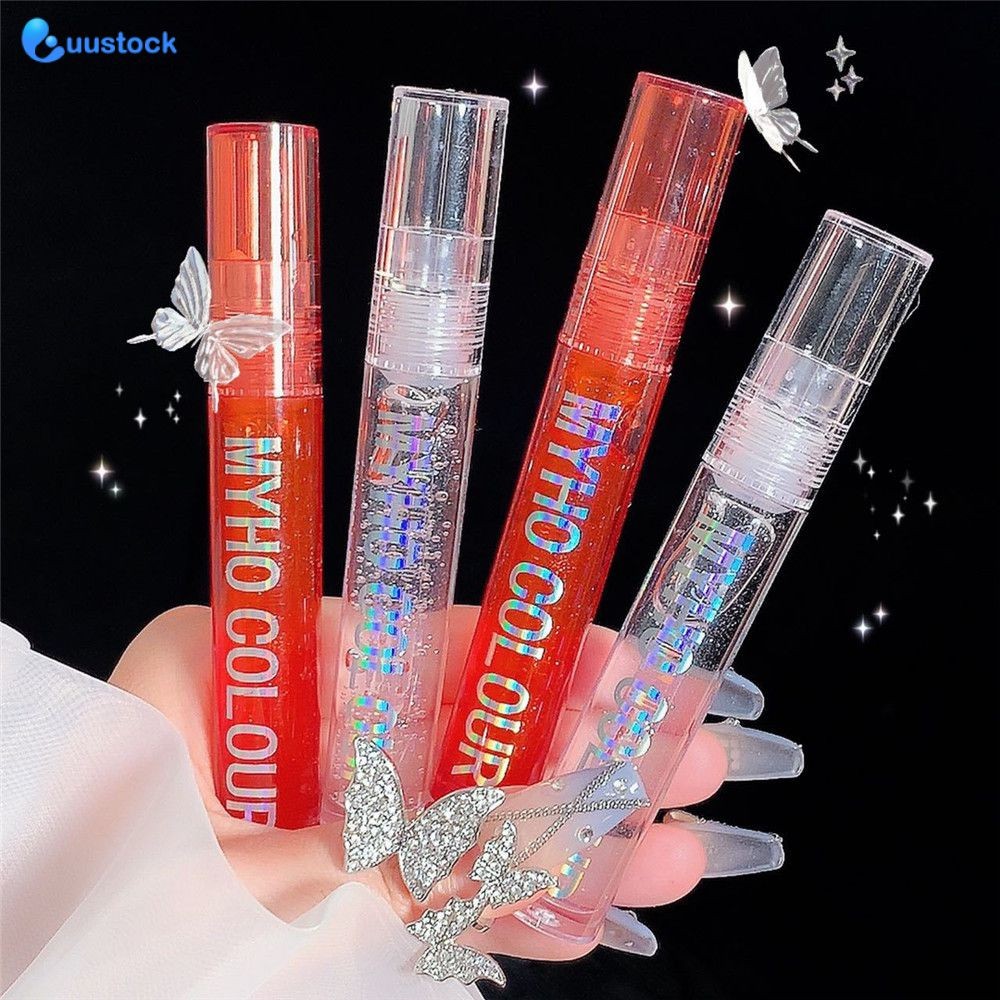 MYHO 2 Color Jelly Glitter Lip Gloss Long Lasting Moisturizer Water ...