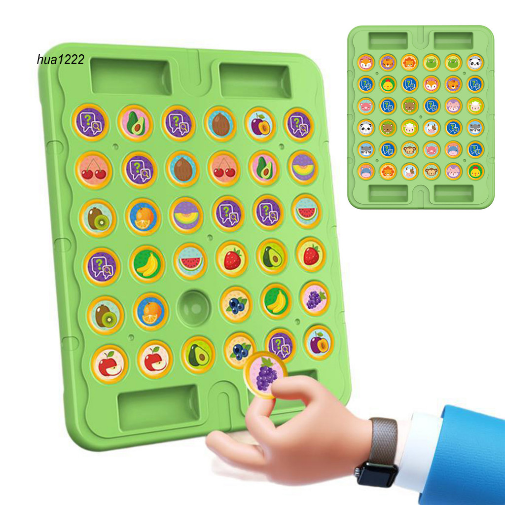 HUA_ Portable Flipping Chess Toy Matching Game Fun Memory Chess Game ...