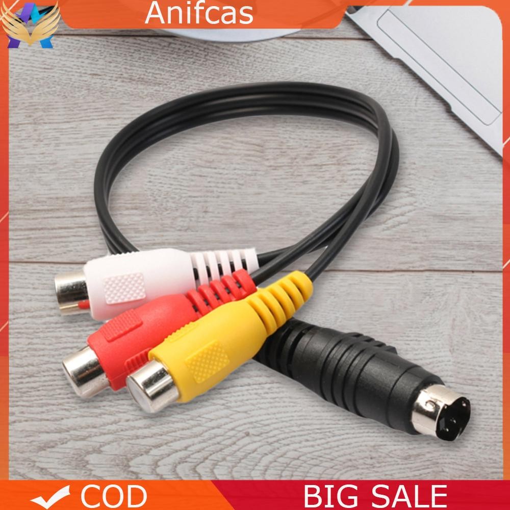4 Pin S-Video To 3 RCA Cable Adapter Converter 28 Cm/11 Inch for ...