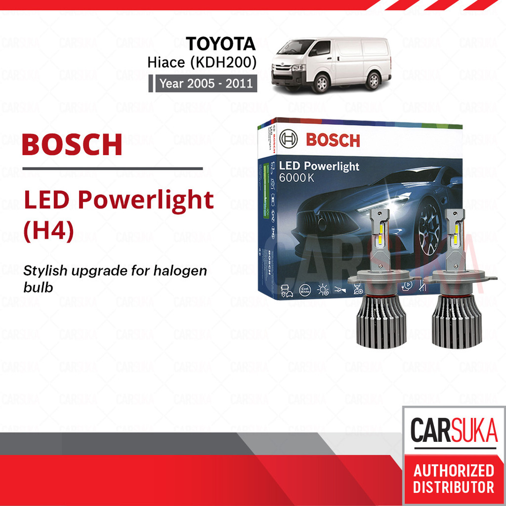 Bosch LED Powerlight Retrofit 6000K Toyota Hiace Van KDH200 (2005 ...