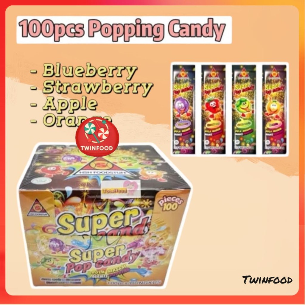 100pcs SUPER POP CANDY/SUPER POPPING CANDY | Shopee Malaysia