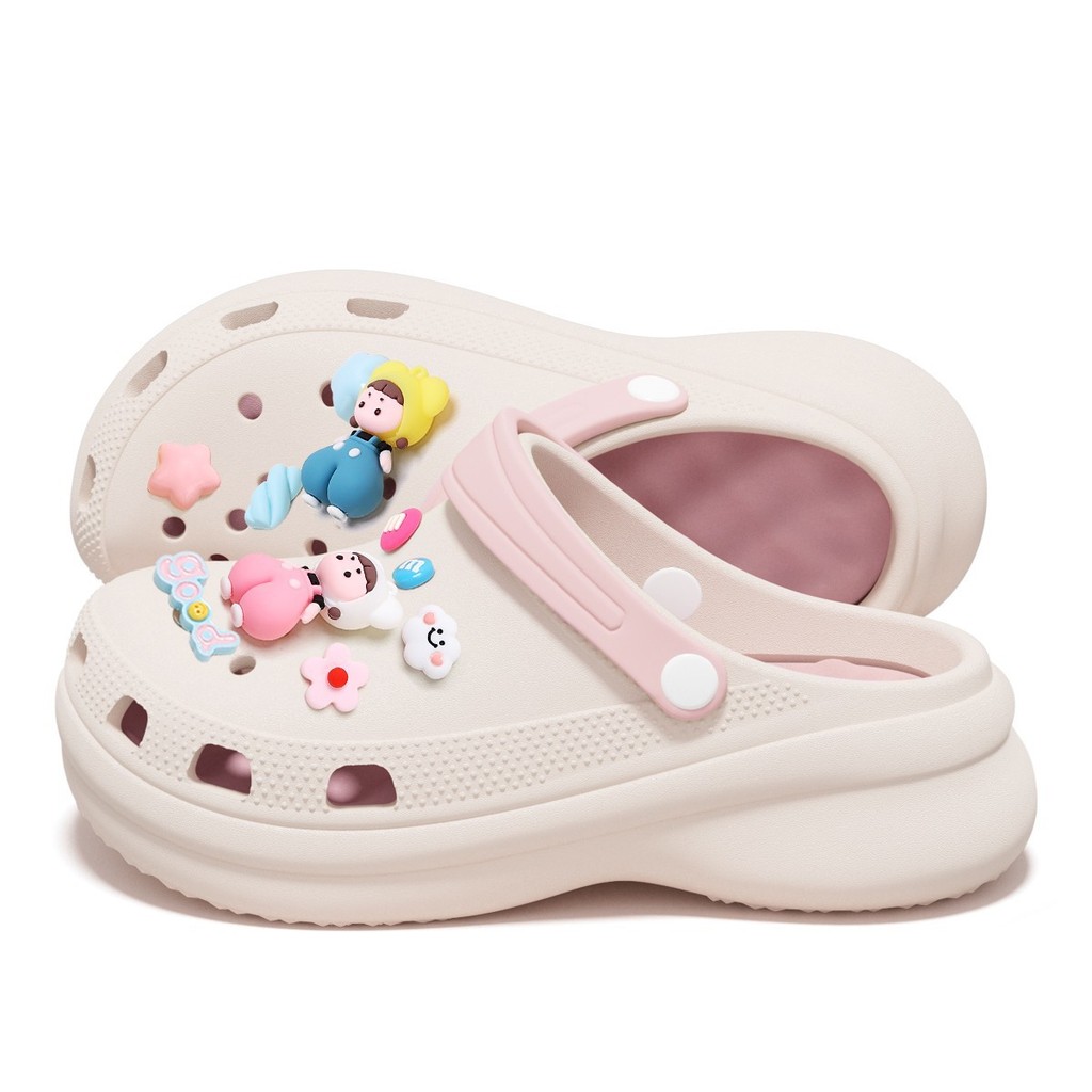 AYUER Puff Cloud Color DIY Sandals. Women's Summer New Non-slip 6CM ...