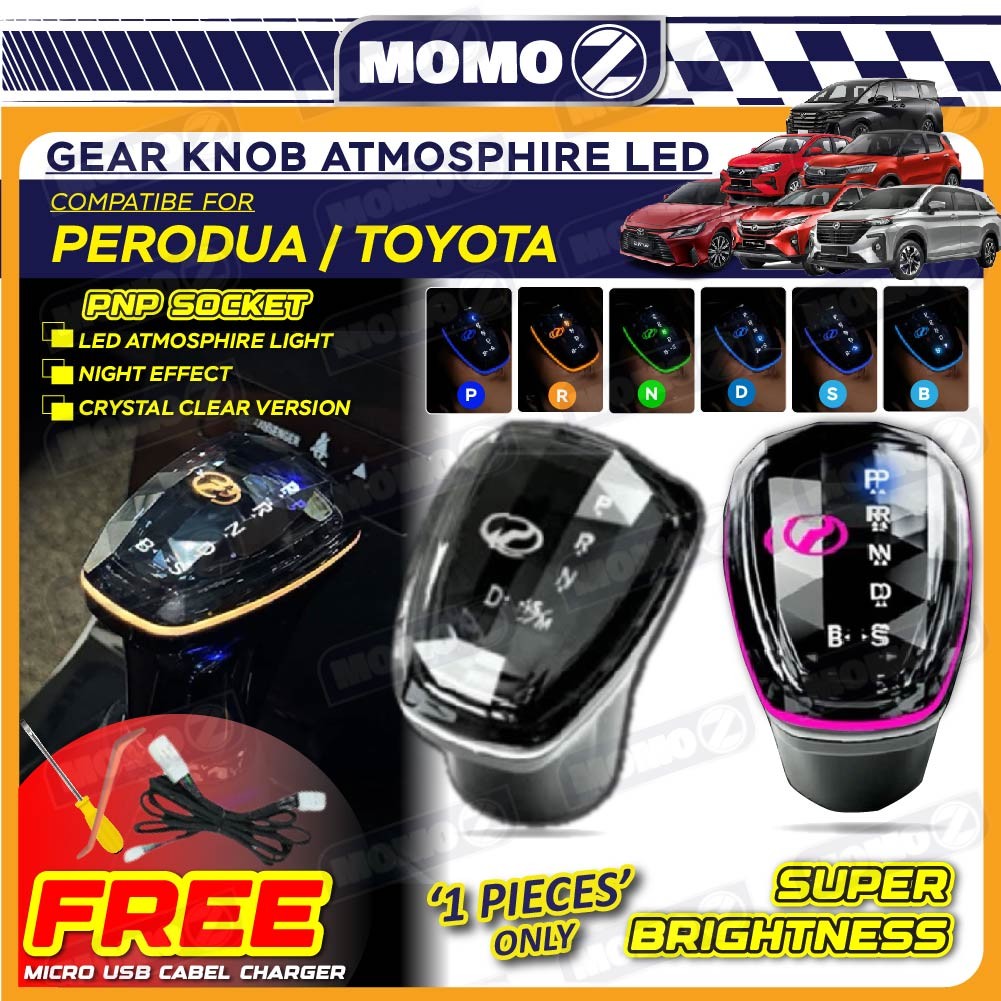 Car Perodua Alza Axia Aruz Ativa Bezza Crystal Gear Knob LED Shift ...