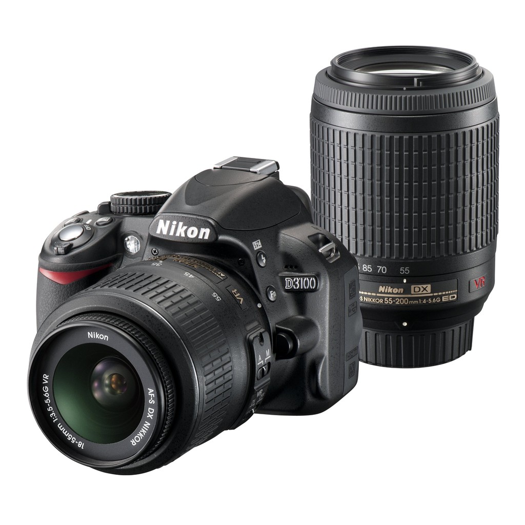 **USED** Nikon Digital SLR Camera D3100 200mm Double Zoom Kit ...