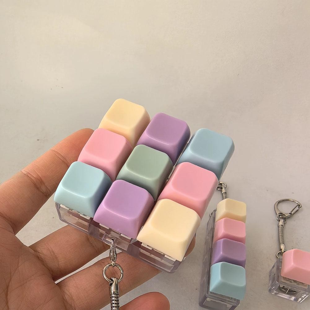 Finger Keyboard Keychain New Arrival 4 / 9 Buttons Chain Relief Stress ...
