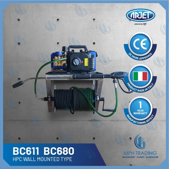 Annovi Reverberi Blue Clean BC611 BC680 Stainless Steel Wall Mounted High Pressure Cleaner Full ...