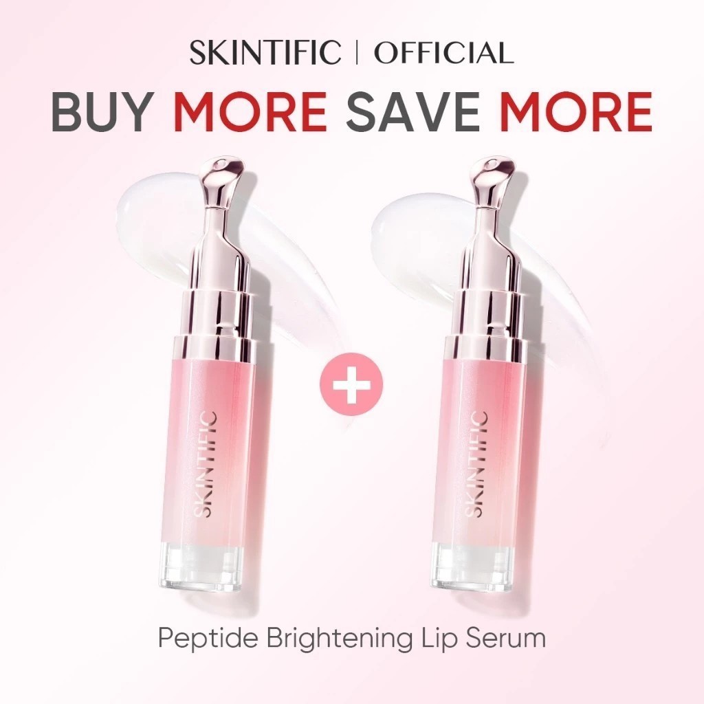 SKINTIFIC Peptide Brightening Lip Serum Brighten Lips Brighten Even and Smoothen tinted Lip Balm ...