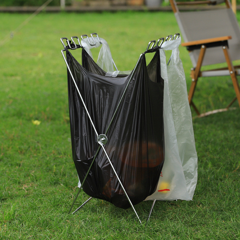 Outdoor Portable Foldable Trash Rack Special Rack for Trash Bag ...
