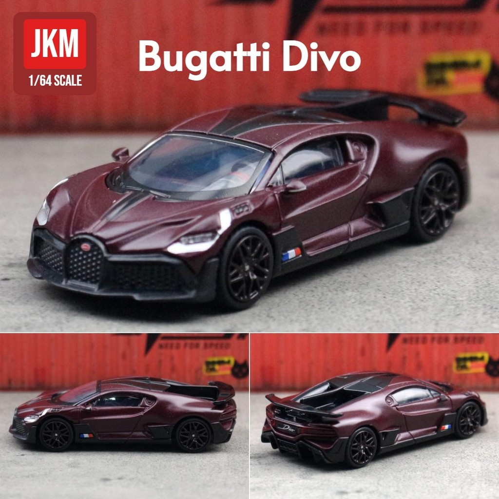 JKM Alloy Miniature Model 1: 64 Bugatti DIVO Sports Car Carbon ...