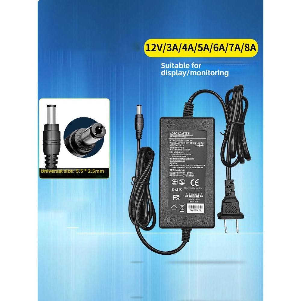 12V Power Adapter 3A4A5A/Desktop Computer/Monitor Power Cord ...