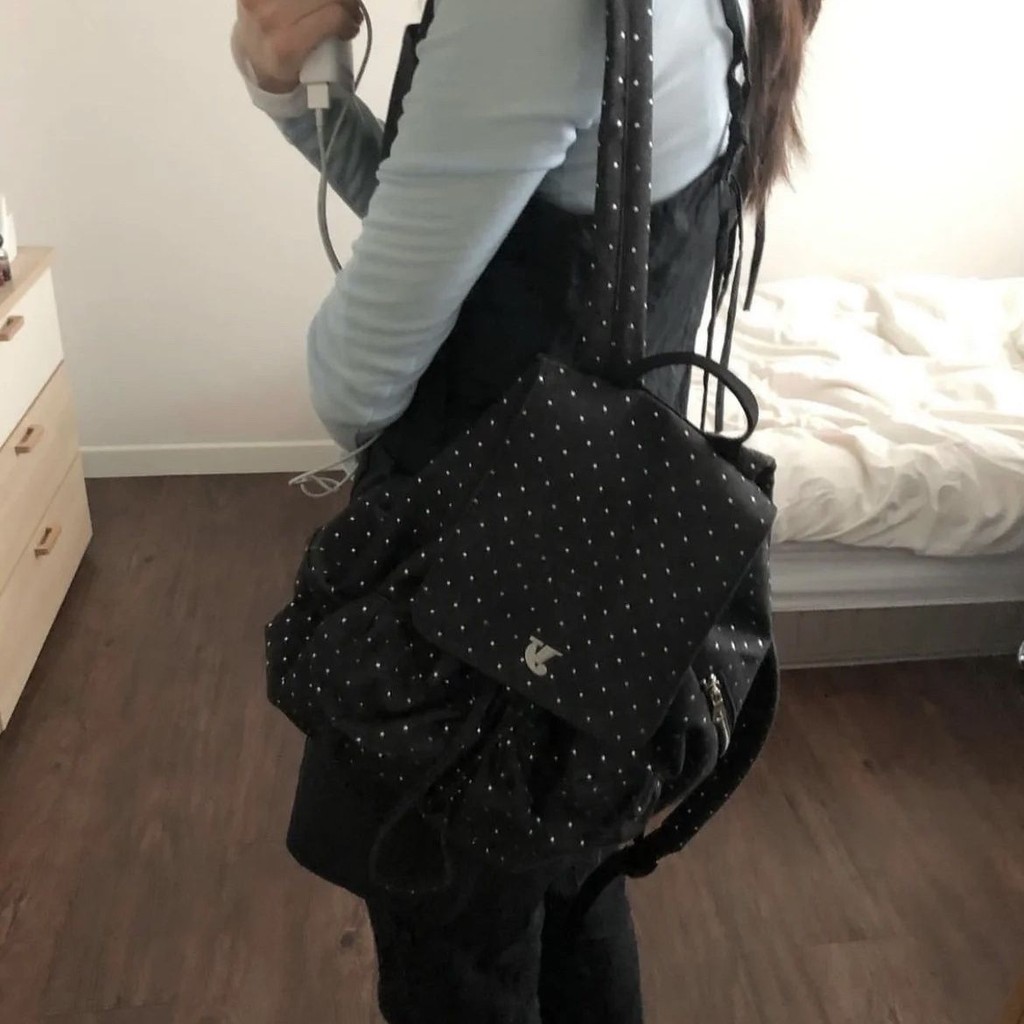 Korean Style Retro Star Polka Dot Backpack Student Campus Commuter ...
