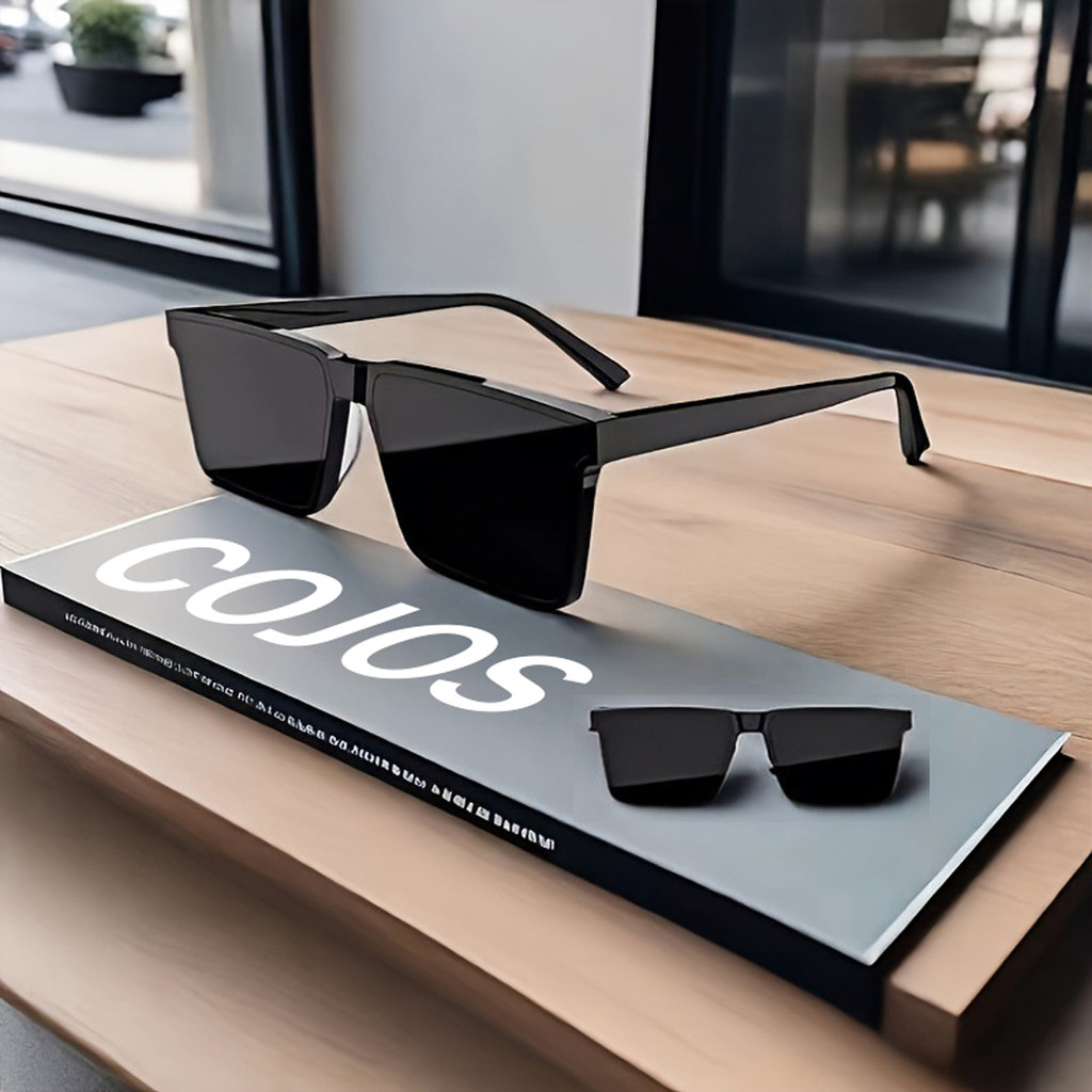 Classic Large Square Frame Fashion Glasses Universal Shades for Men and ...