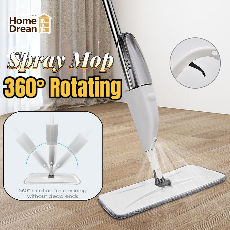 Spray Mop Spinner Head 360° Rotating Microfiber Pads for Hard Floors ...