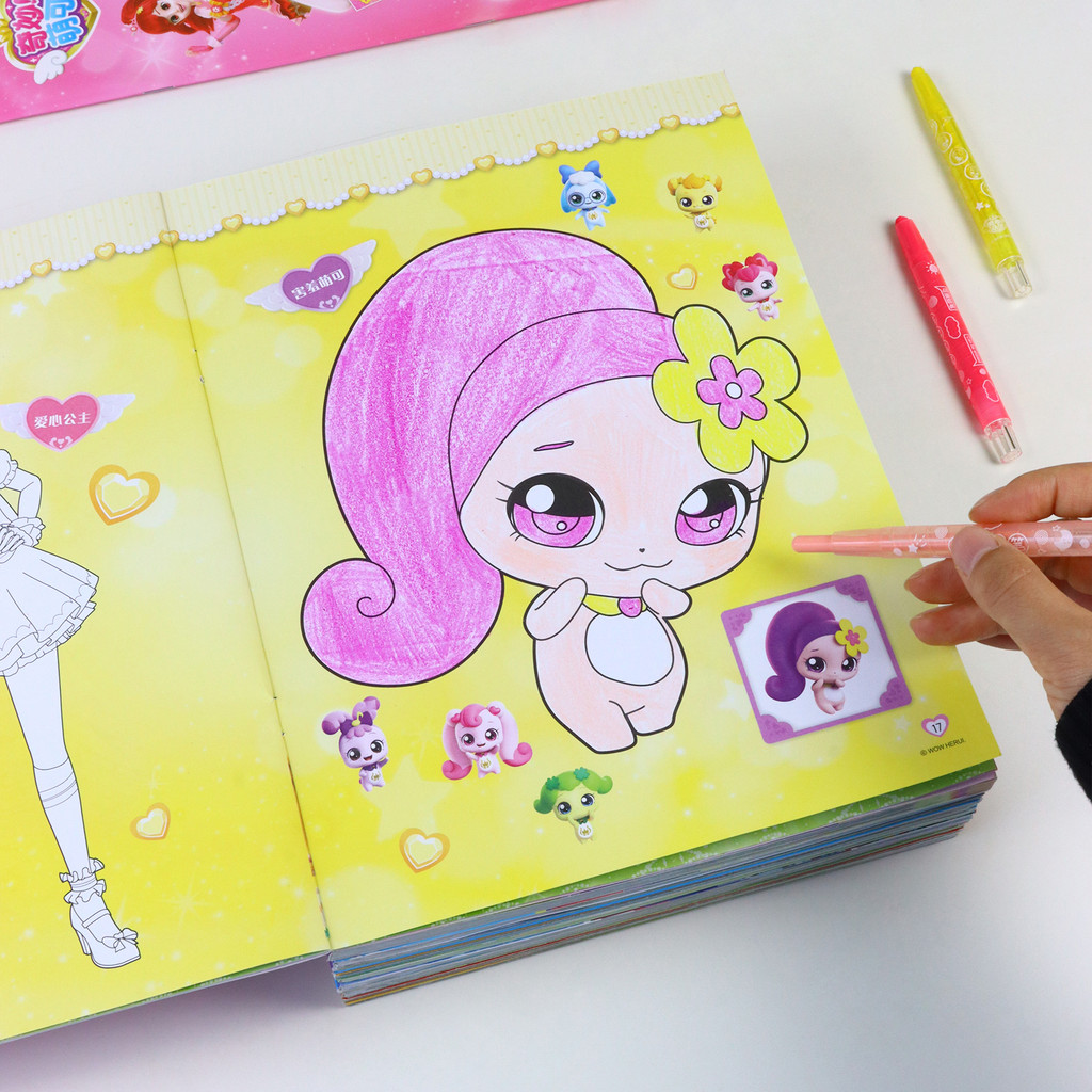 Buku mewarna comel yang indah, lukisan puteri gadis berusia 3-6 tahun ...
