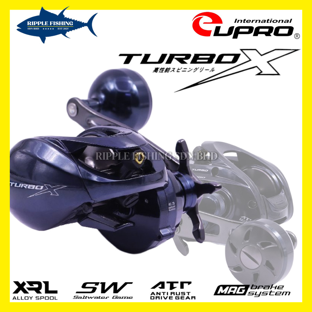 EUPRO TURBO X TBX300 METAL BODY BAITCAST BC JIGGING REEL | Shopee Malaysia