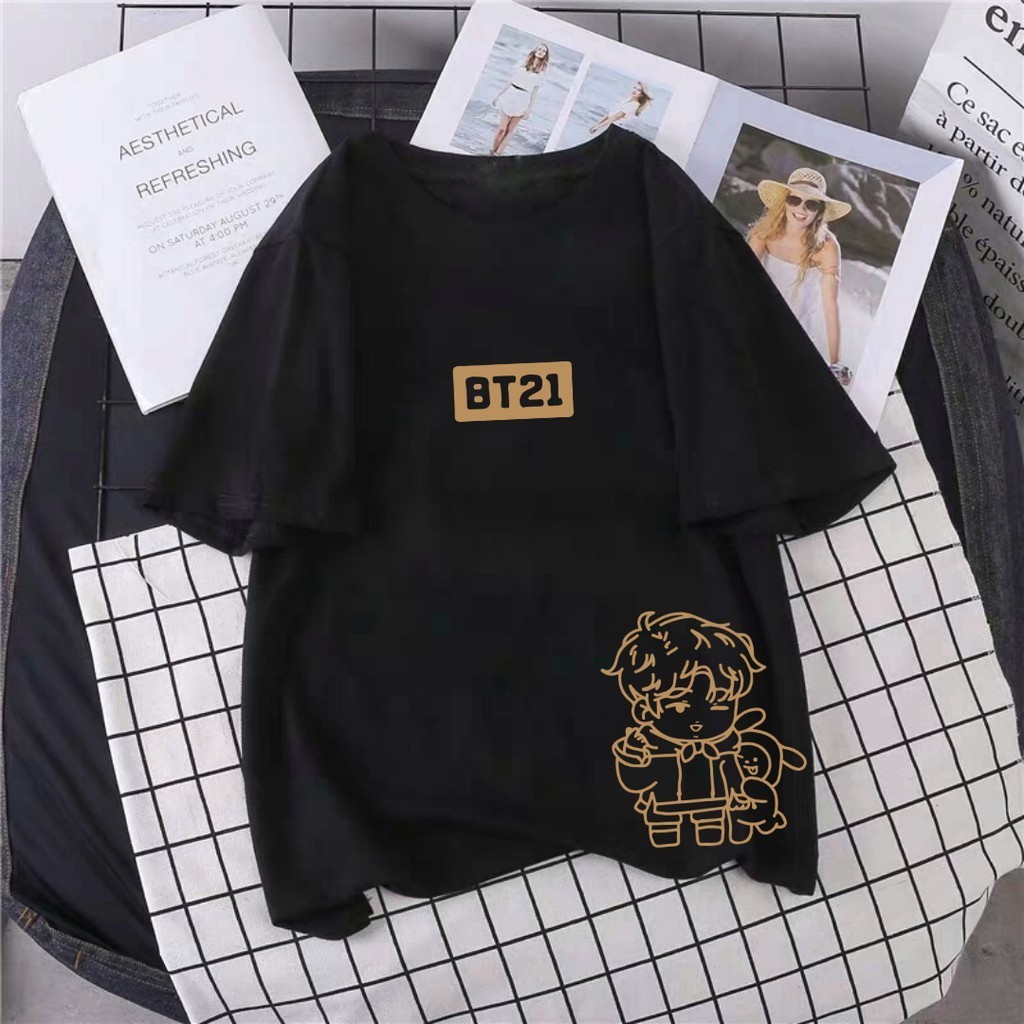 BTS and BT21 Comic Tee [Ready Stock] MANG COOKY CHIMMY RJ KOYA SCOOKY ...
