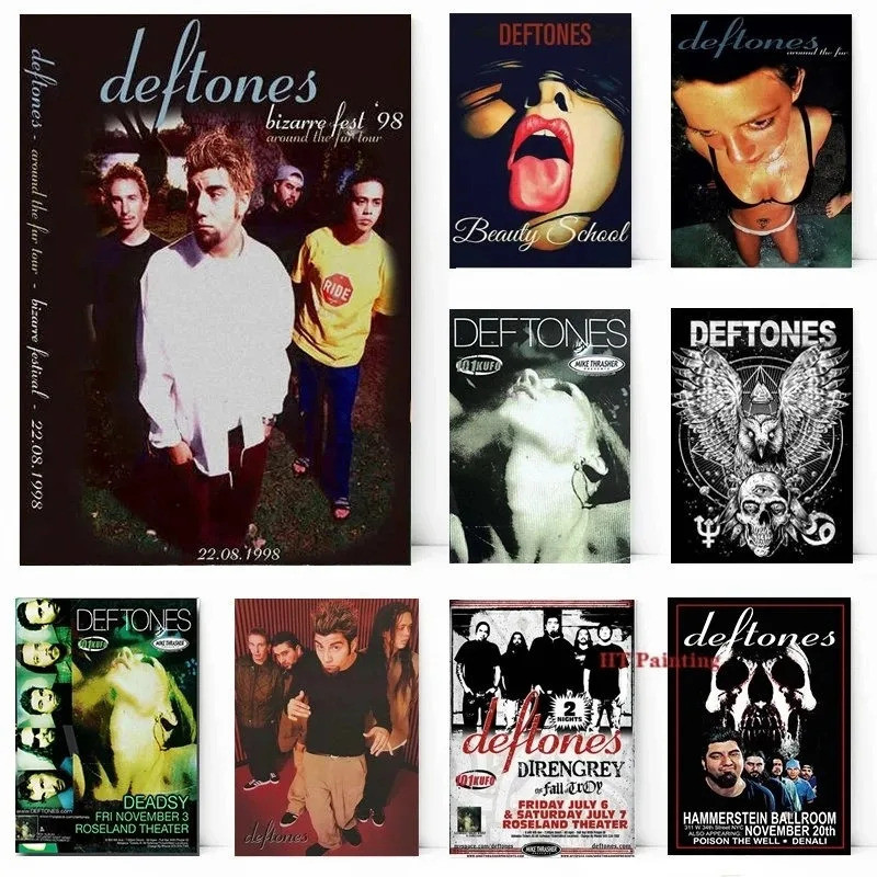 Retro Band Deftones Poster Classic Music Album Around the Fur/Diamond ...