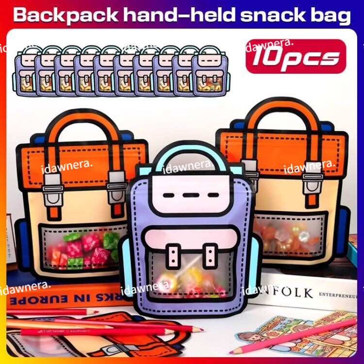 Graduation Gift Bag 10Pcs Creative School Bags Shape Cookie Candy ...