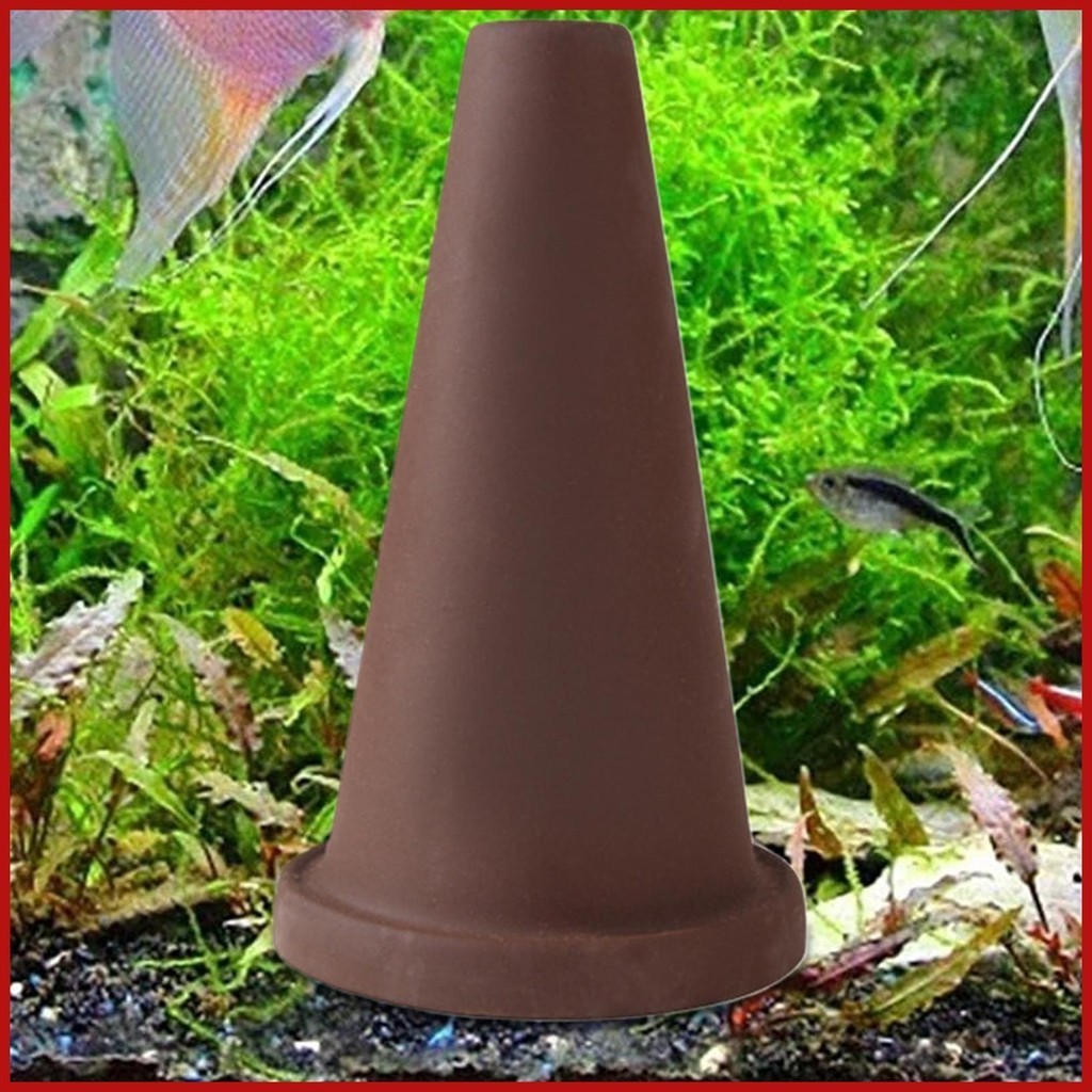 Aquarium Ornaments Fish Spawning Barrels Pottery Clay Cone Ornamental ...