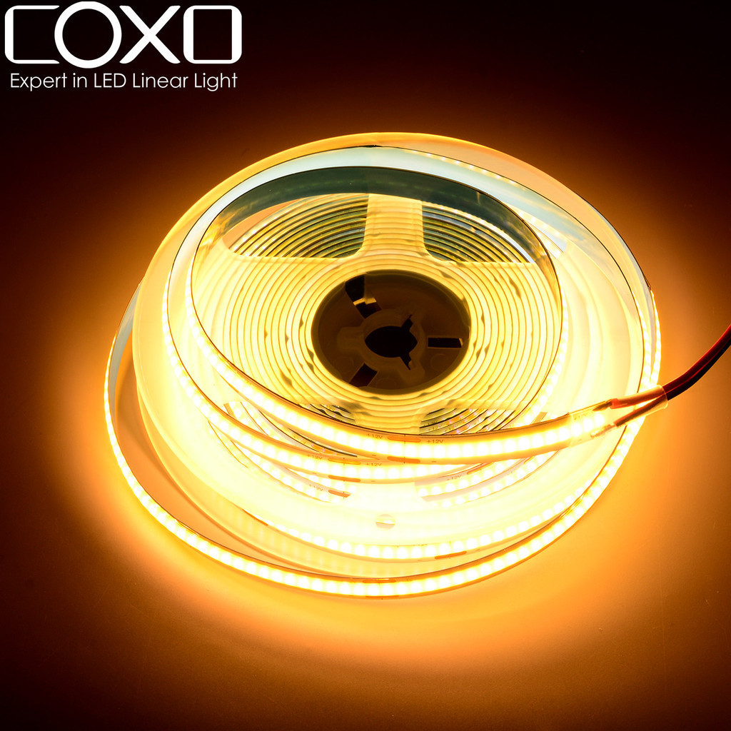COXO cob led strip light 480led ce rohs flexible tape 3000k 4000k 6500k ...
