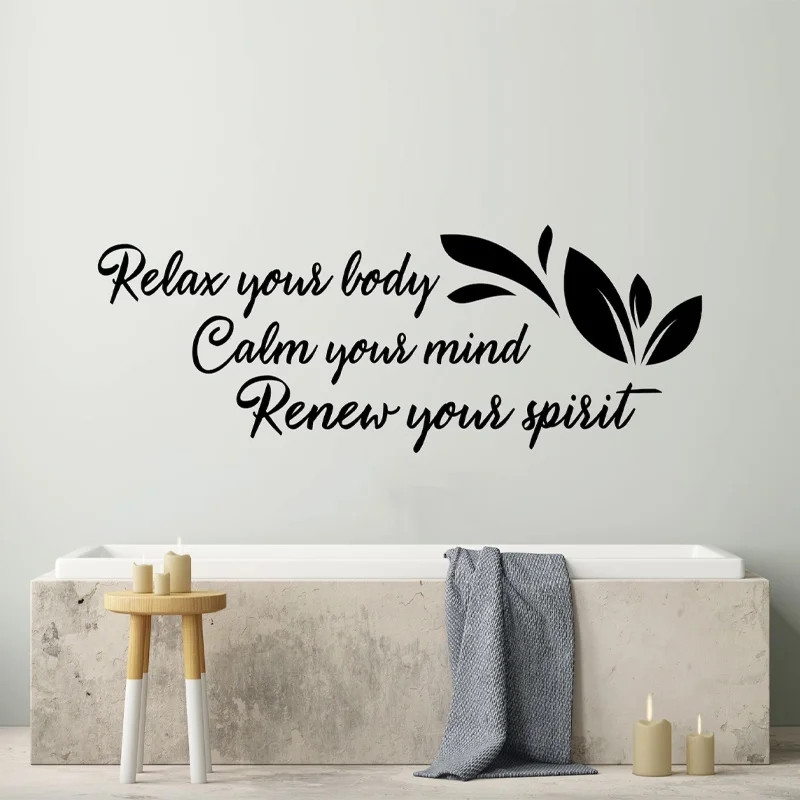 Relax You Body Quotes Wall Stickers Spa Therapy Beauty Salon Sign ...