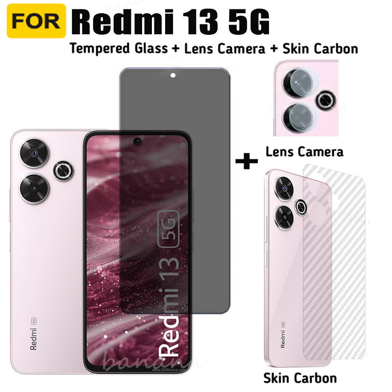 Redmi 13 5G Anti-Spy Tempered Glass for Redmi 13 4G 12 Screen Protector ...