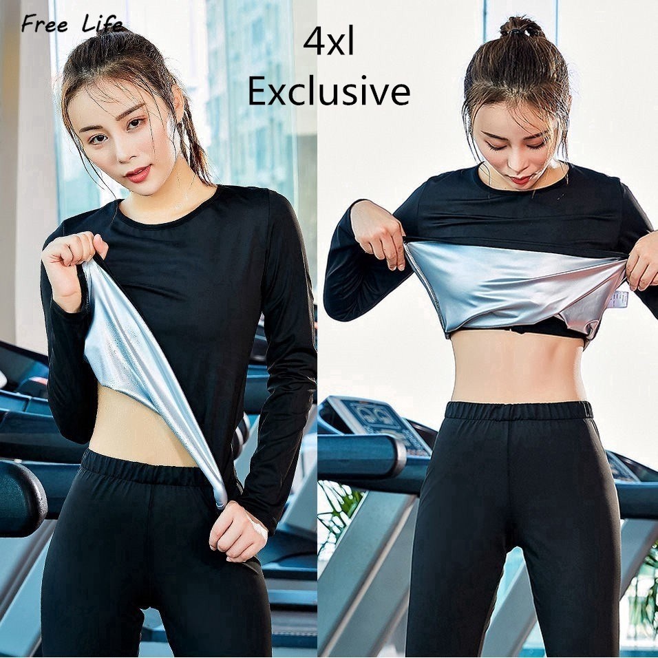 4xl Women Heavy Duty Sweat Suit Sauna Suit Exercise Gym Fitness Weight ...