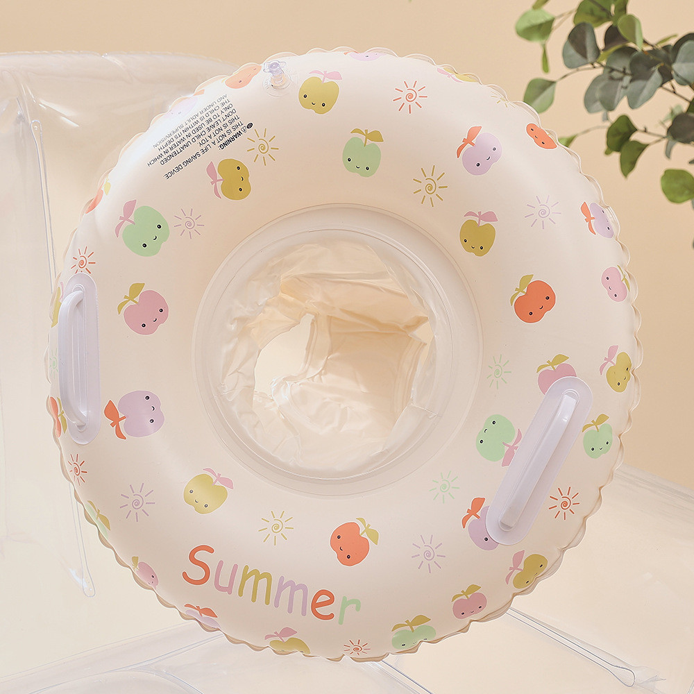 Cartoon Apple Pattern Child Baby Swim Seat Ring Inflatable Toy Swim ...