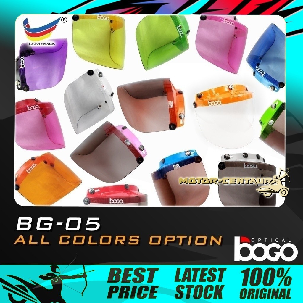 BOGO BG-05 TINTED/RED/BLUE/PINK/YELLOW/GREEN/ORANGE/WHITE/BLACK/LIGHT ...
