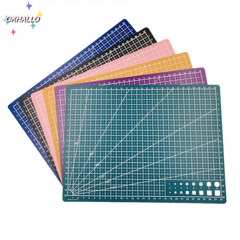 OKHALLO Cutting Mat, A3 A4 A5 Leather Craft Tool Cutting Board, Manual Engraving Patchwork ...