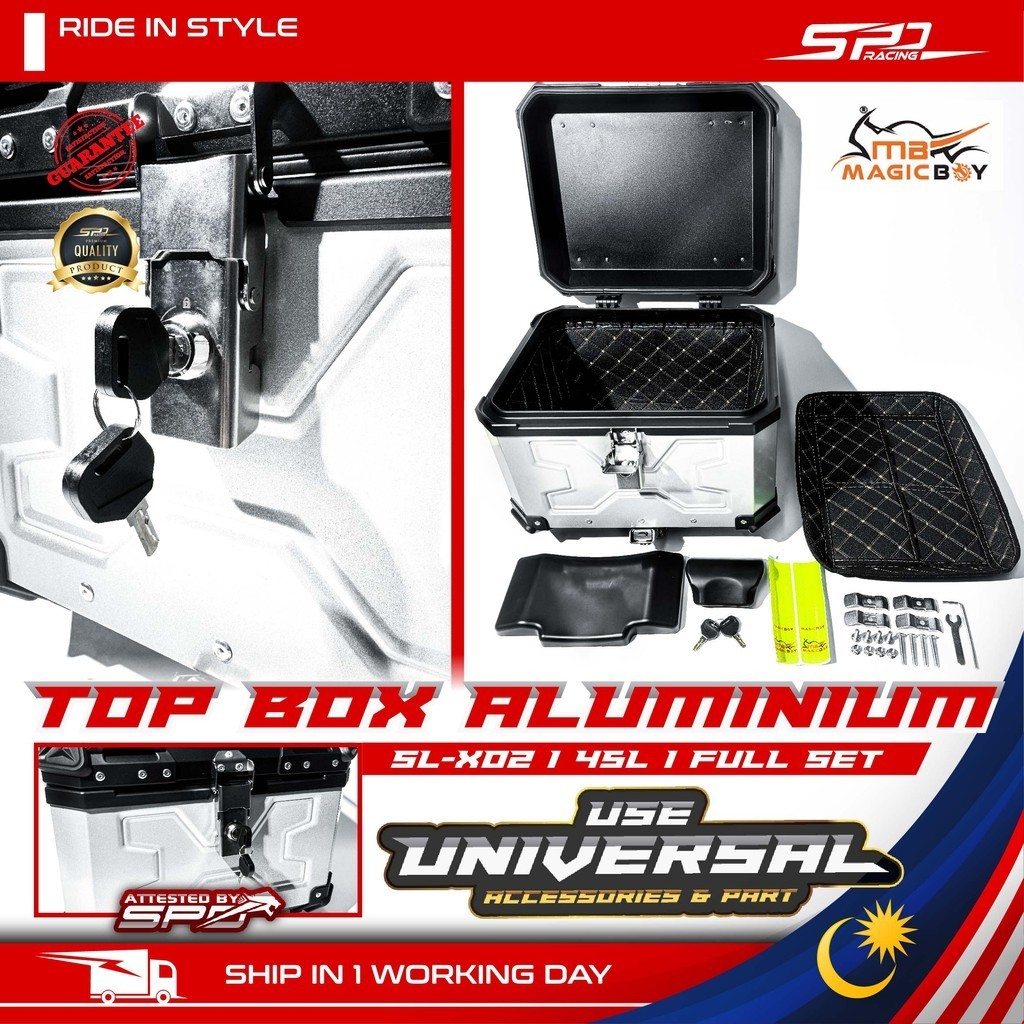 Universal Use Back Rack Storage TOP BOX I SL-X02 I Full Set I 45L ...