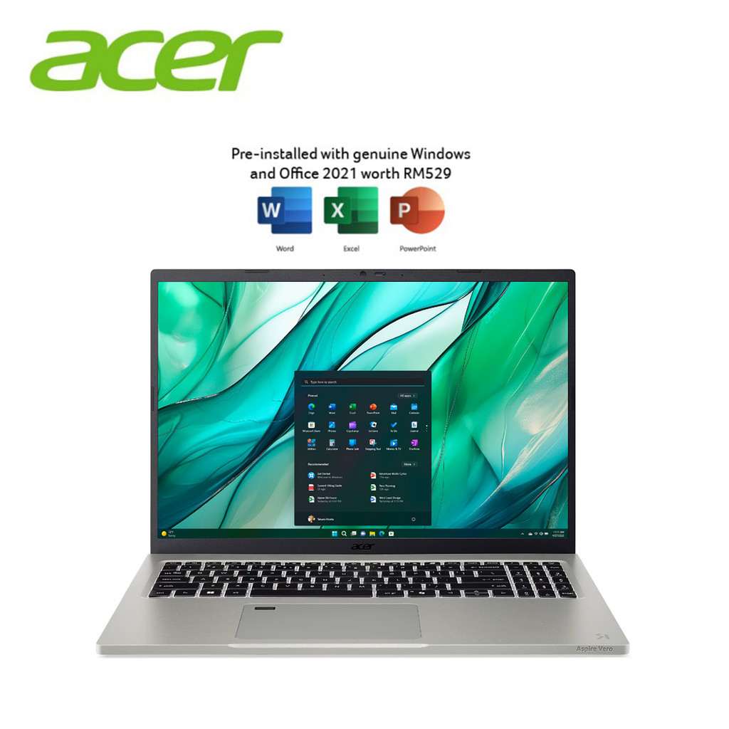 Acer Aspire Vero AV16-51P-74JM 16'' WUXGA Laptop Cobblestone Gray ( CU7 ...