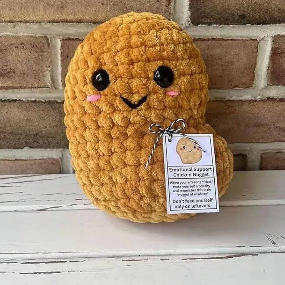 Emotional Support Chicken Nugget, Cute Handmade Emotional Support Plush ...