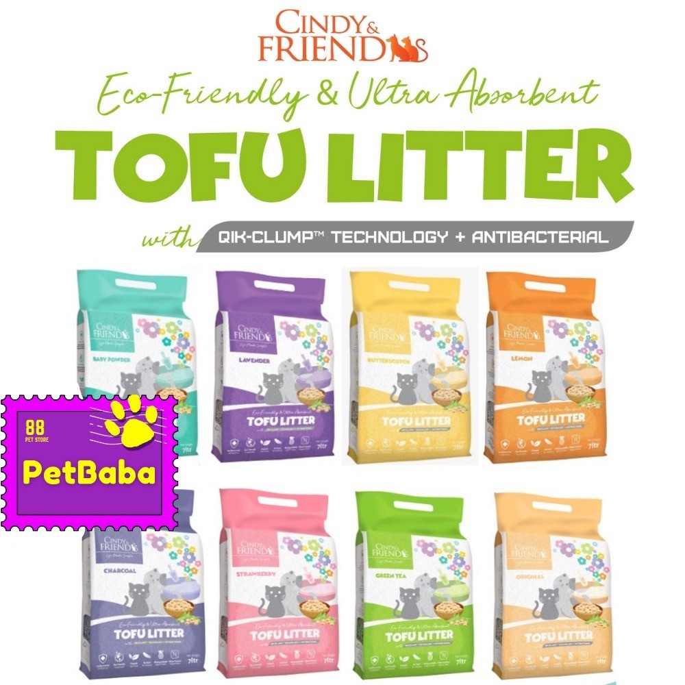 Cindy & Friends Tofu Litter Cat Litter 7L - CAT CARE & ACCESSORIES ...