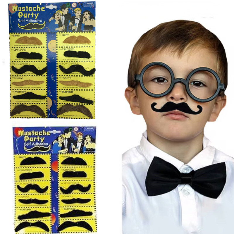 Funny Fake Mustache Sticker Pirate Party Decoration Halloween Cosplay ...