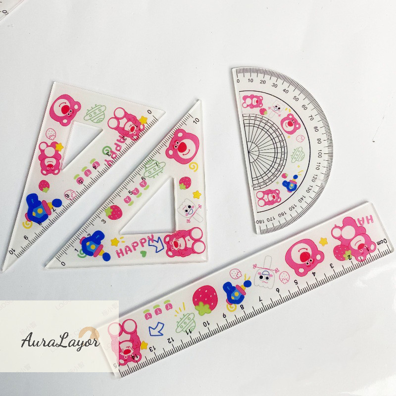 [AuraLayor] 4Pcs/Set Sanrio Ruler Set Cartoon Kuromi Cinnamoroll ...