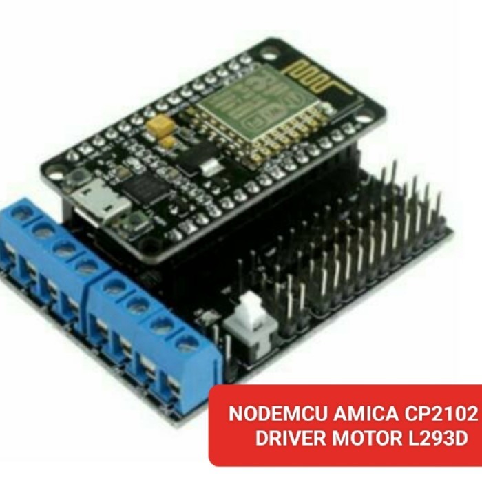 Ks99 NEW SET Motor Driver L293D + NodeMCU Amica cp2102 wifi iot robot ...