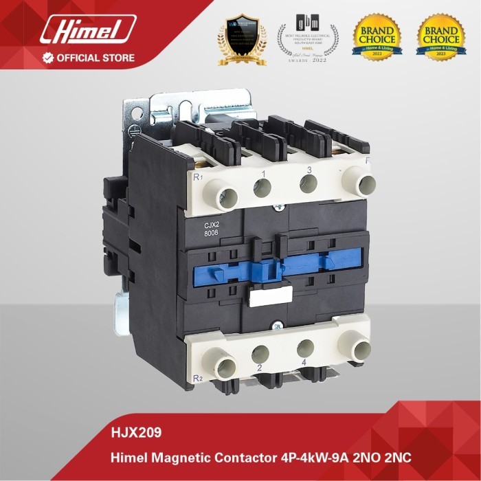 Himel Magnetic Contactor 4P-4kW-9A (2NO 2NC) HJX209 | Shopee Malaysia