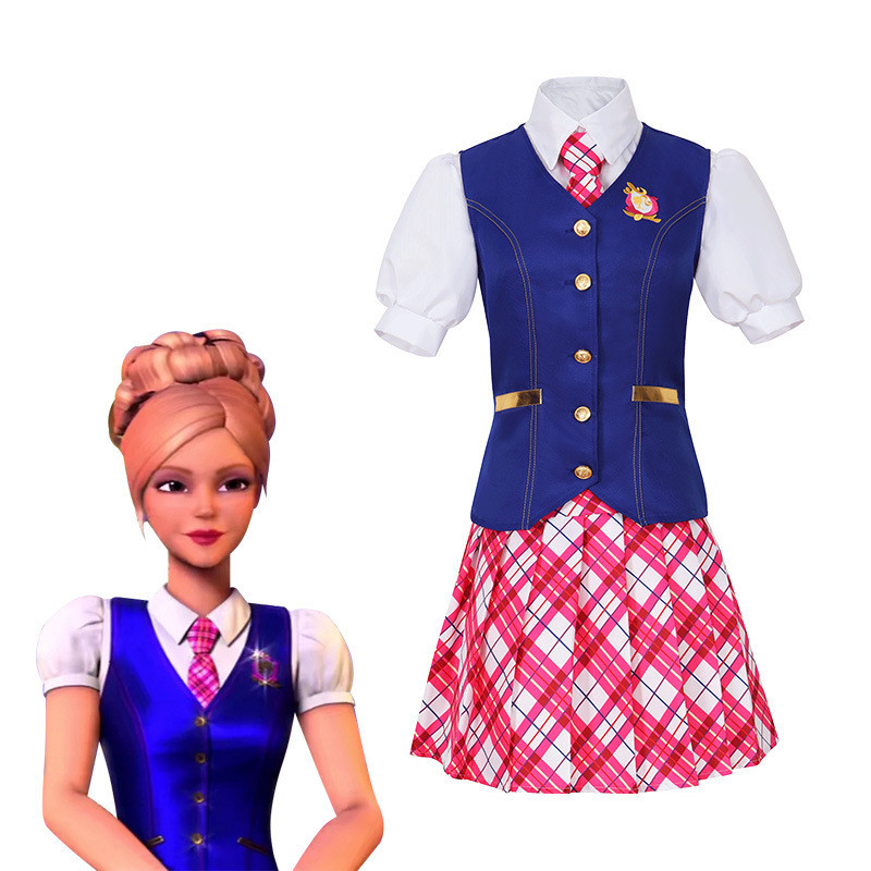 Princess Charm Barbie School Cosplay Costume Delancey Devin Suit ...