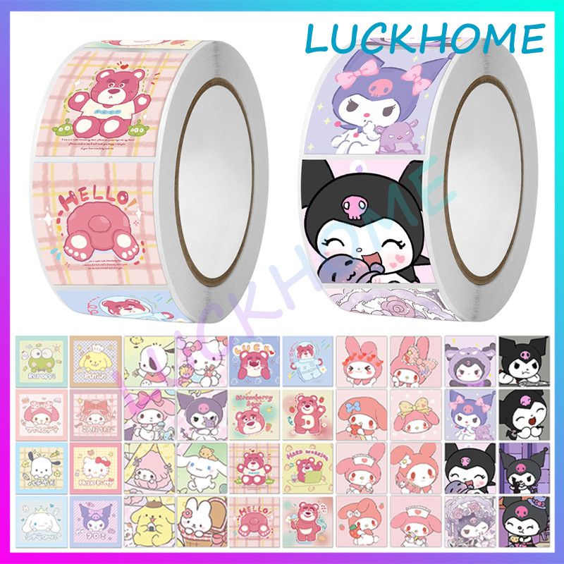 Sanrio Kuromi Masking Tape Sticker Roll Sanrio Bear Diy Character ...