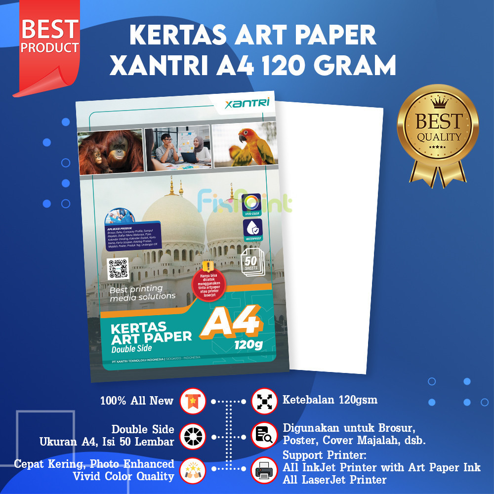 Photo Paper 120gsm 50 Sheets Art Paper A4 120gram 50 Sheets Art Paper ...