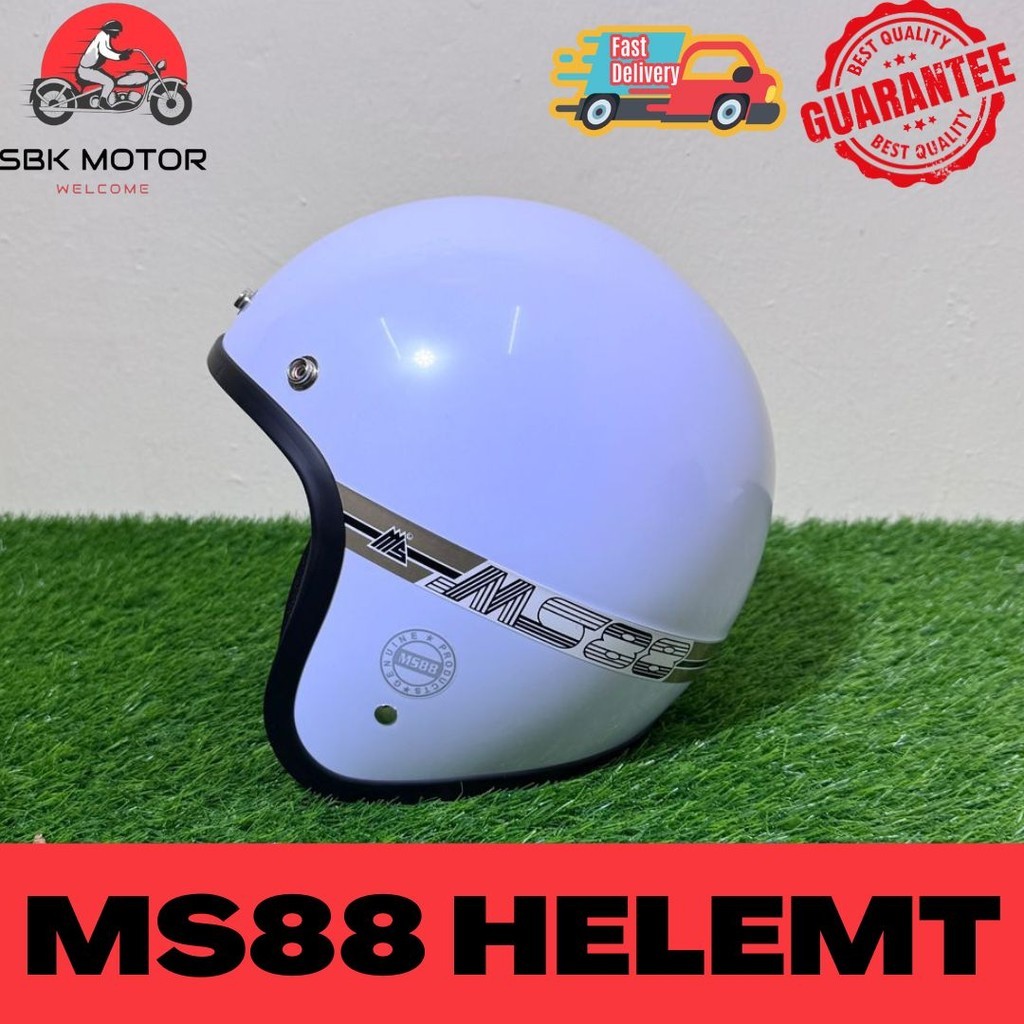 HELMET MS88 ORIGINAL WHITE | Shopee Malaysia