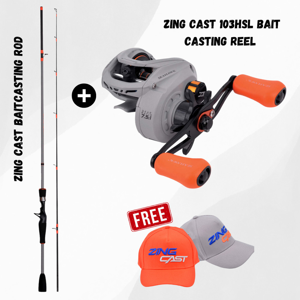 [FREE CAP] 2024 SEAHAWK ZING CAST 103HSL BAIT CASTING REEL ZC602MB ...