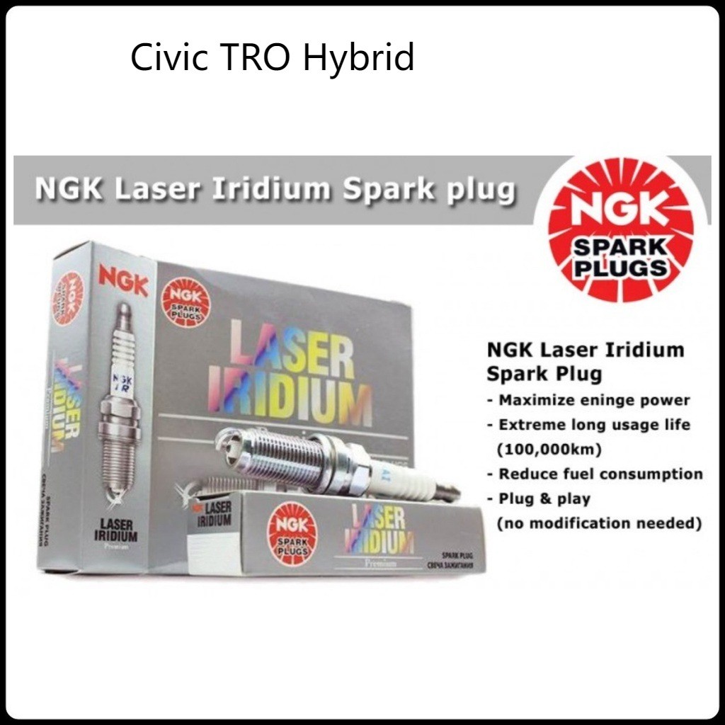 NGK Laser Iridium Spark Plug - Honda Civic TRO Hybrid ( DILFR6J11 ...